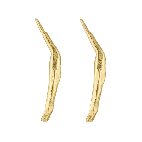 14k Long Skinny Shard Studs - KESTREL