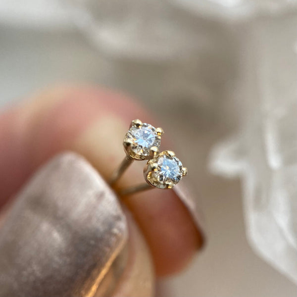 Reclaimed Diamond Studs - KESTREL