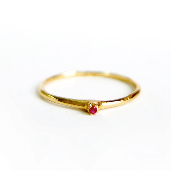 SALE - 14k Petite Ruby Ring - KESTREL