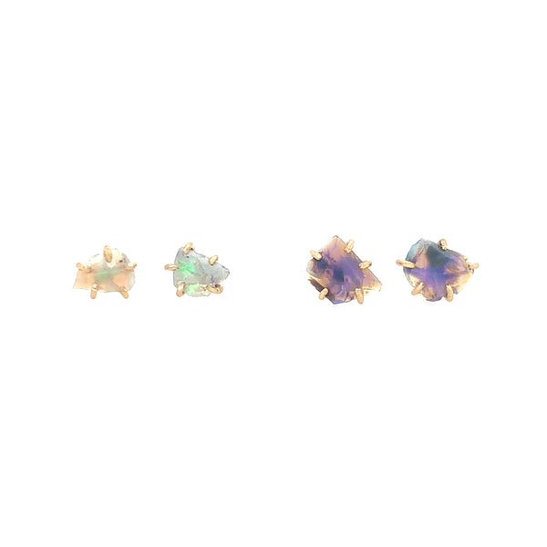 14K Small Australian Opal Studs - KESTREL