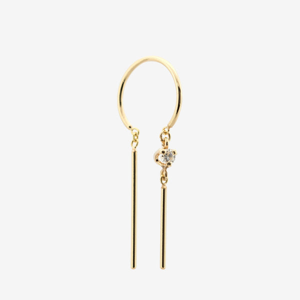Gold + Diamond Chime Earring - SINGLE - KESTREL