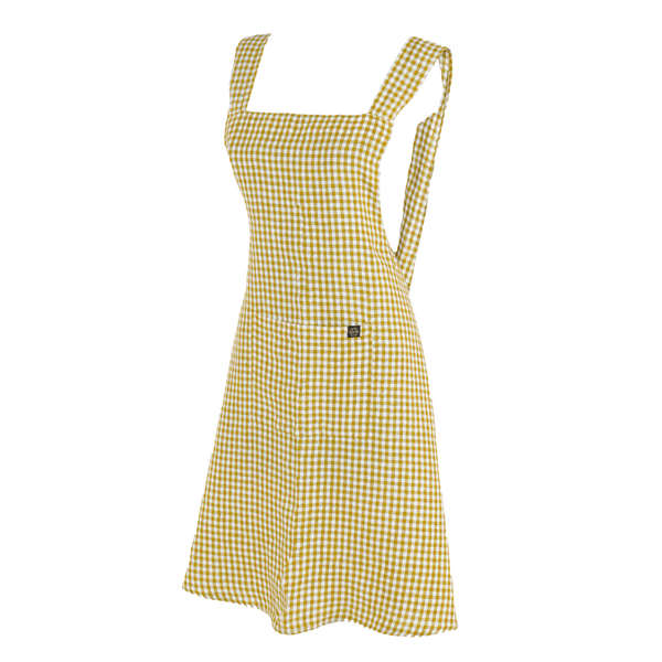 Haomy Pinafore Apron Citrus Check - KESTREL