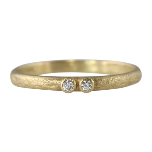 Weathered Double Diamond Stack Ring - KESTREL