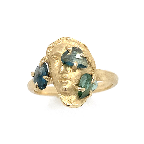 Fragmented Sybil Sapphire Ring - KESTREL