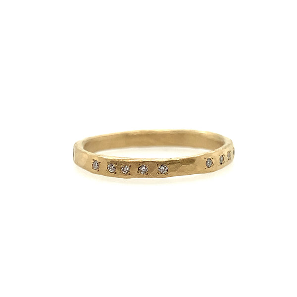 18K Hammered Sprinkle Band - KESTREL